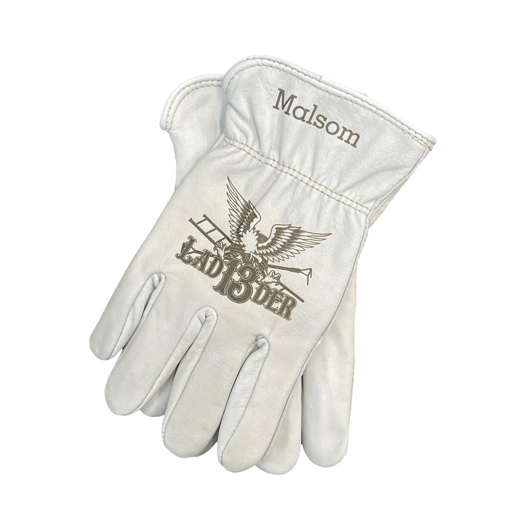 Personalized Leather Work Gloves: Engraved Insulated Winter Gloves - Etsy