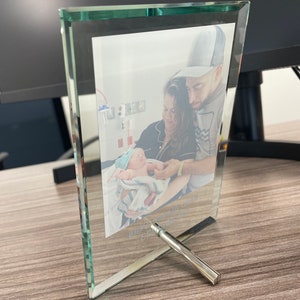 Personalized Glass Photo Frame Gift Picture Frame Printed Photo Wedding ...