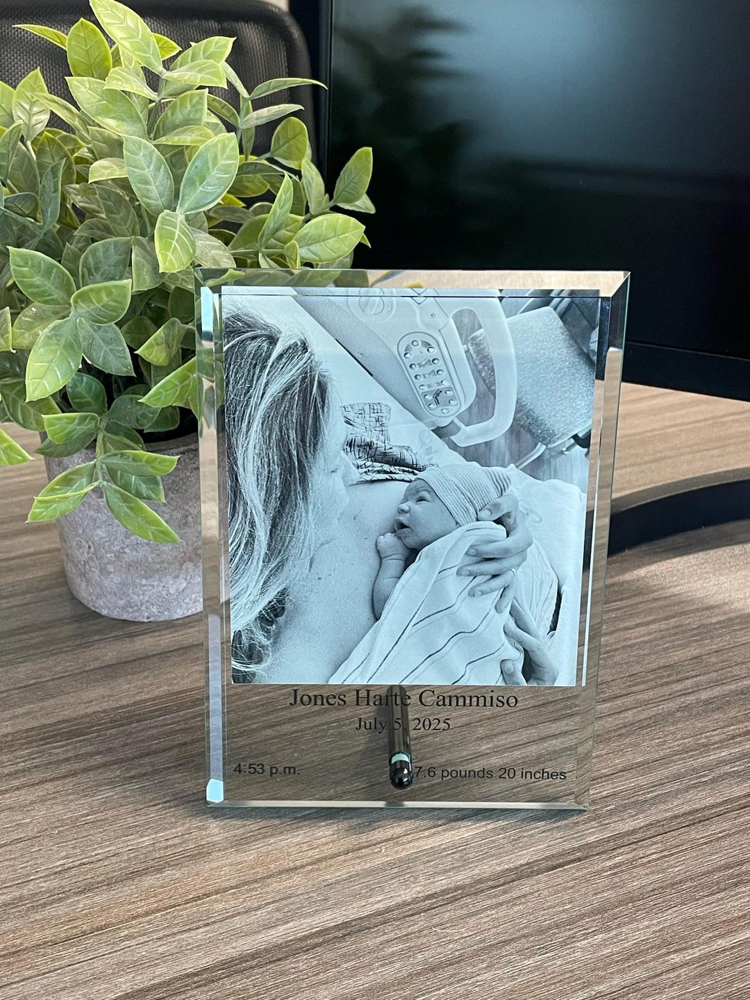 Personalized Glass Photo Frame UV Print Gift Picture Frame Printed ...