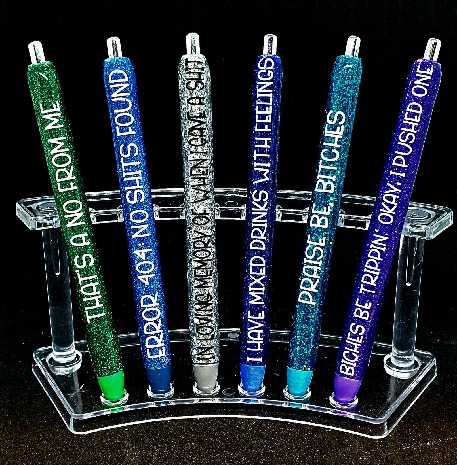 Custom Glitter Pens, Epoxied, Sarcastic, Personalized, Epoxy Pens ...