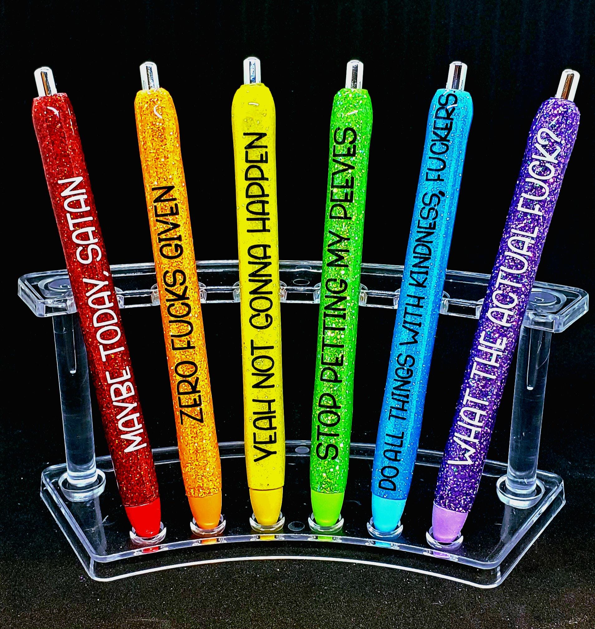 Custom Glitter Pens, Epoxied, Sarcastic, Personalized, Epoxy Pens ...