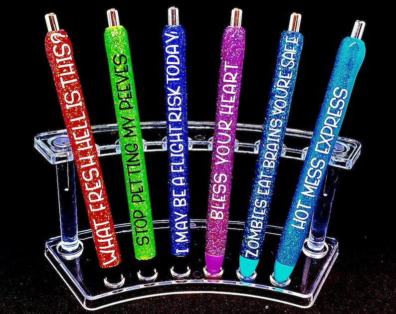 Custom Glitter Pens, Epoxied, Sarcastic, Personalized, Epoxy Pens ...