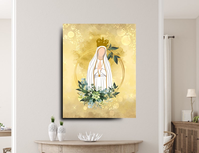 Our Lady of Fatima Wall Art Our Lady of Fatima Art Print Catholic ...