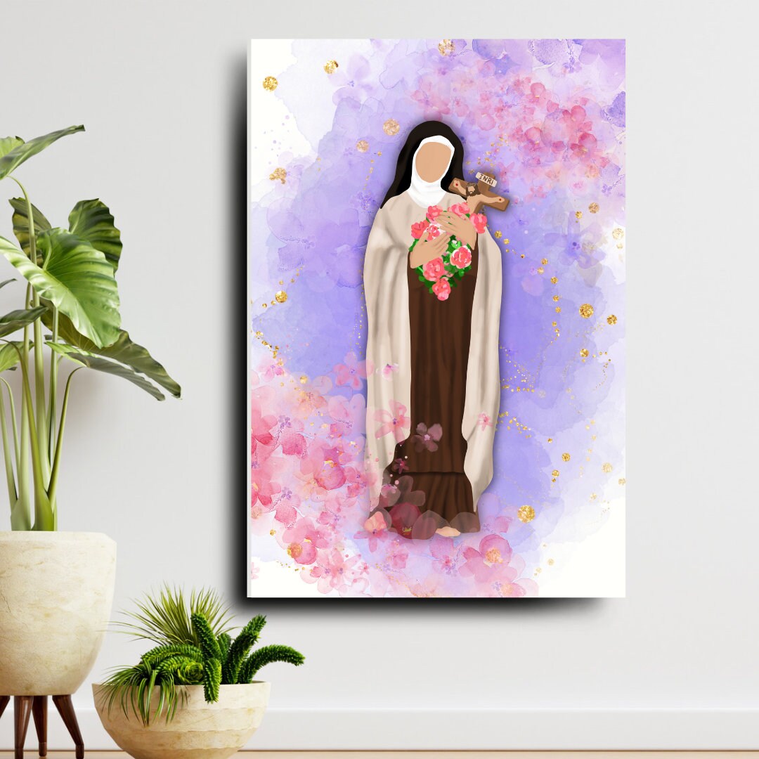 Saint Therese Art St Therese Wall Art Catholic Wall Art St Therese Art ...