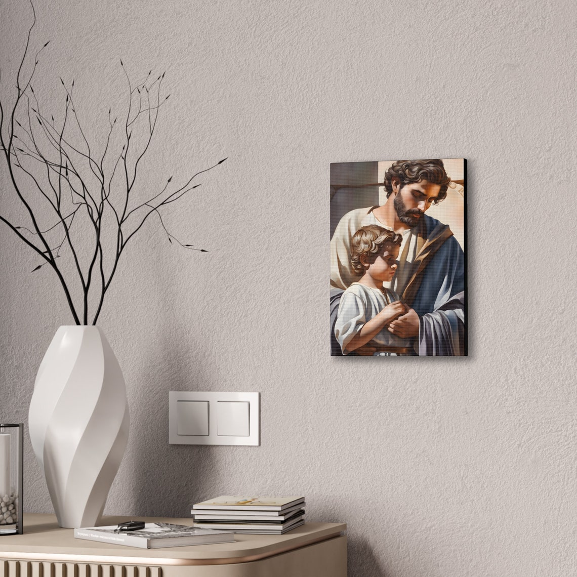 St Joseph Wall Art St Joseph Father of Jesus Wall Art Catholic Home ...