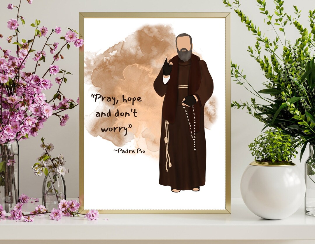 Saint Quotes Pio Saint Print Padre Pio Icon Catholic Printables Saints ...