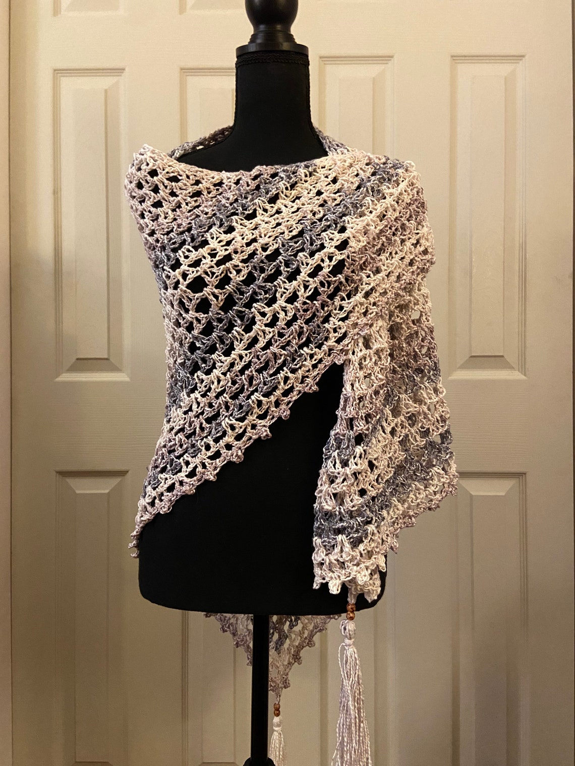 Crocheted Shawl Cotton Beach Wrap - Etsy