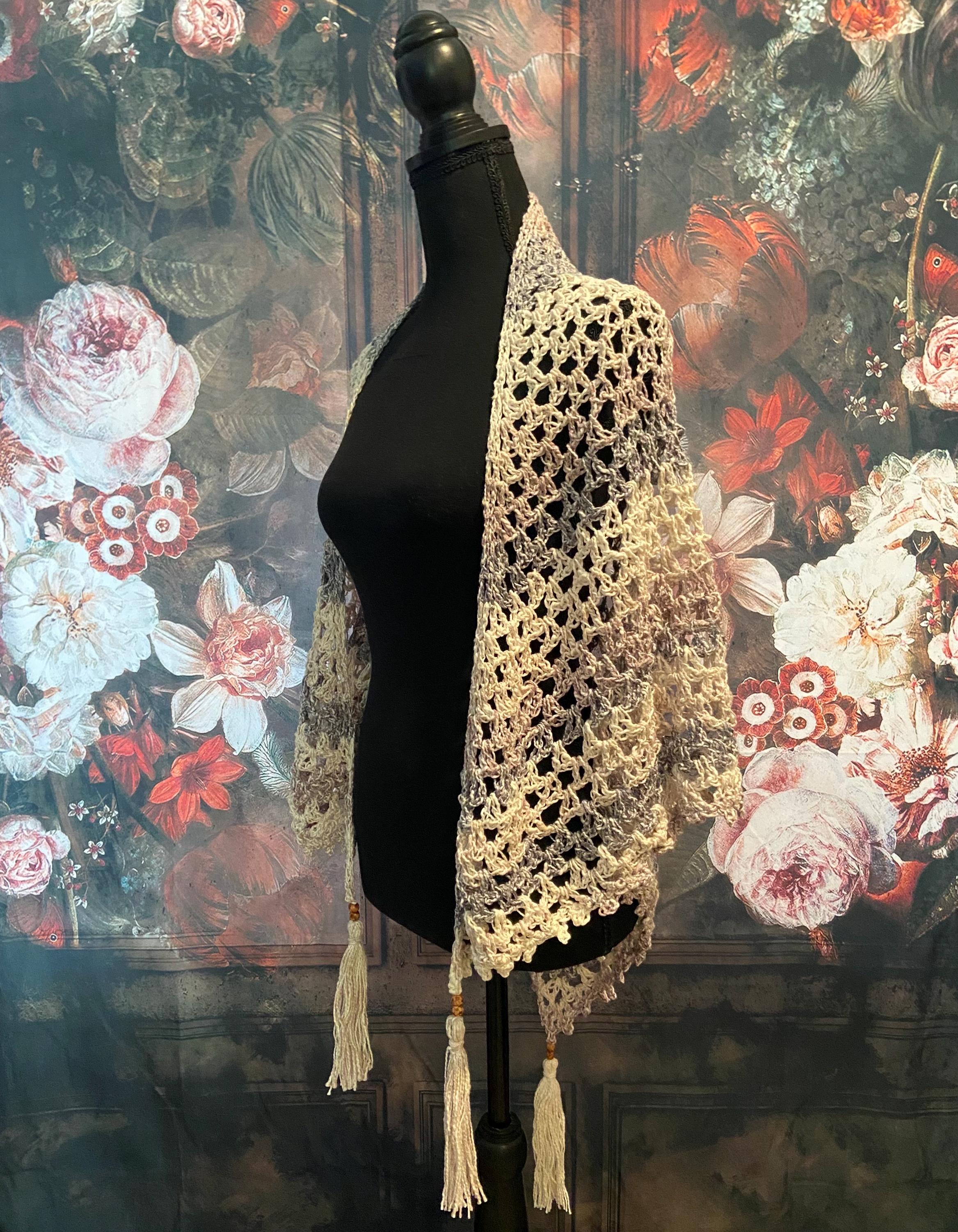 Crocheted Shawl Cotton Beach Wrap - Etsy