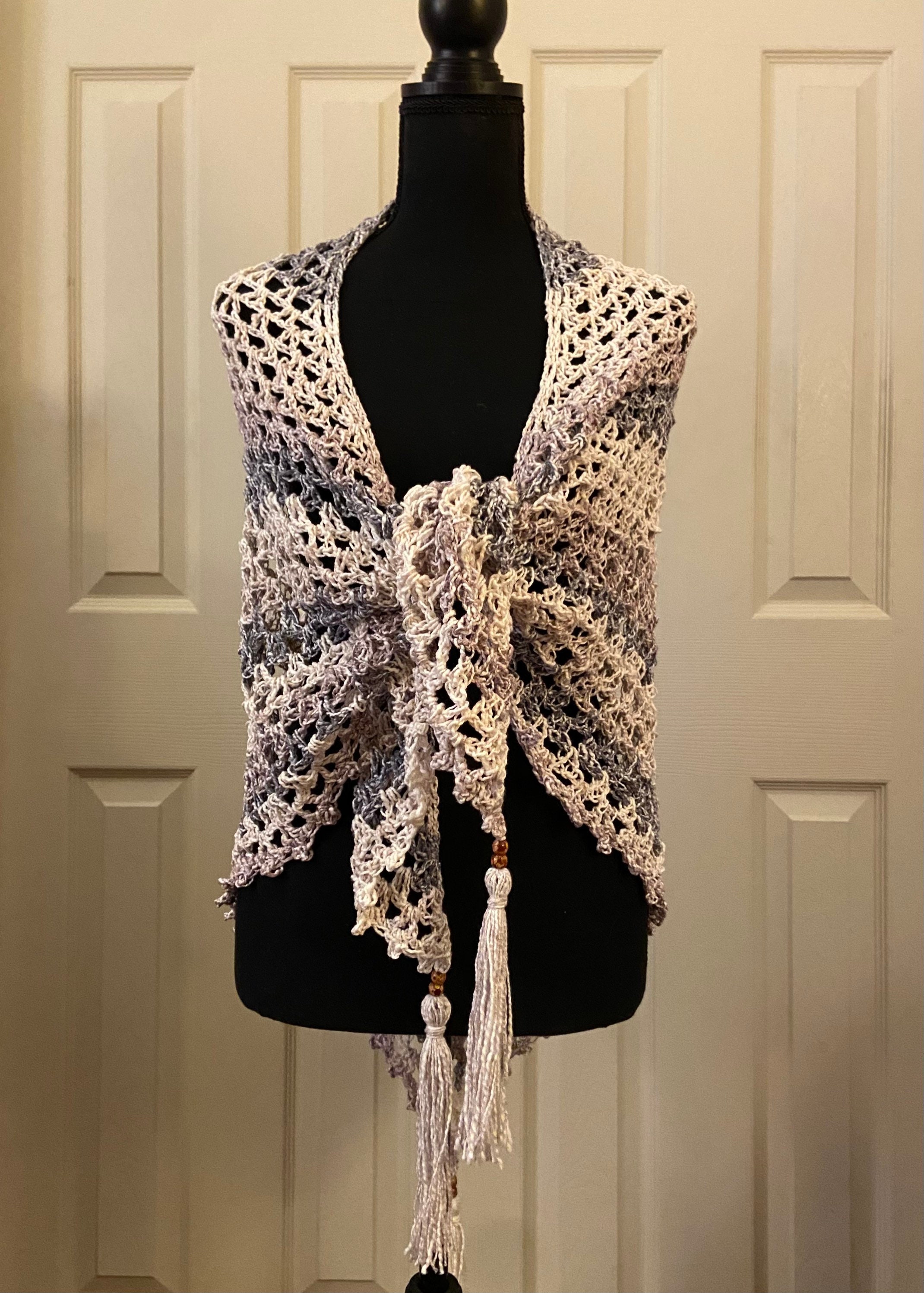 Crocheted Shawl Cotton Beach Wrap - Etsy