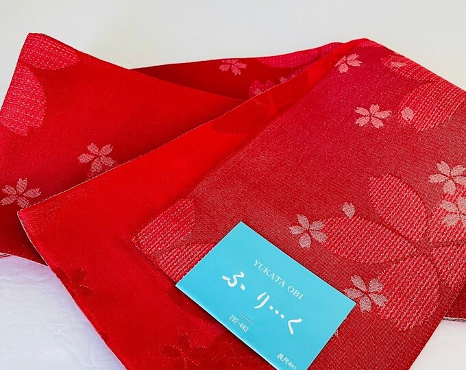 Sparkling Red, Yukata Obi, Hanhaba Obi, Obi, Authentic Obi, Obi Belt ...