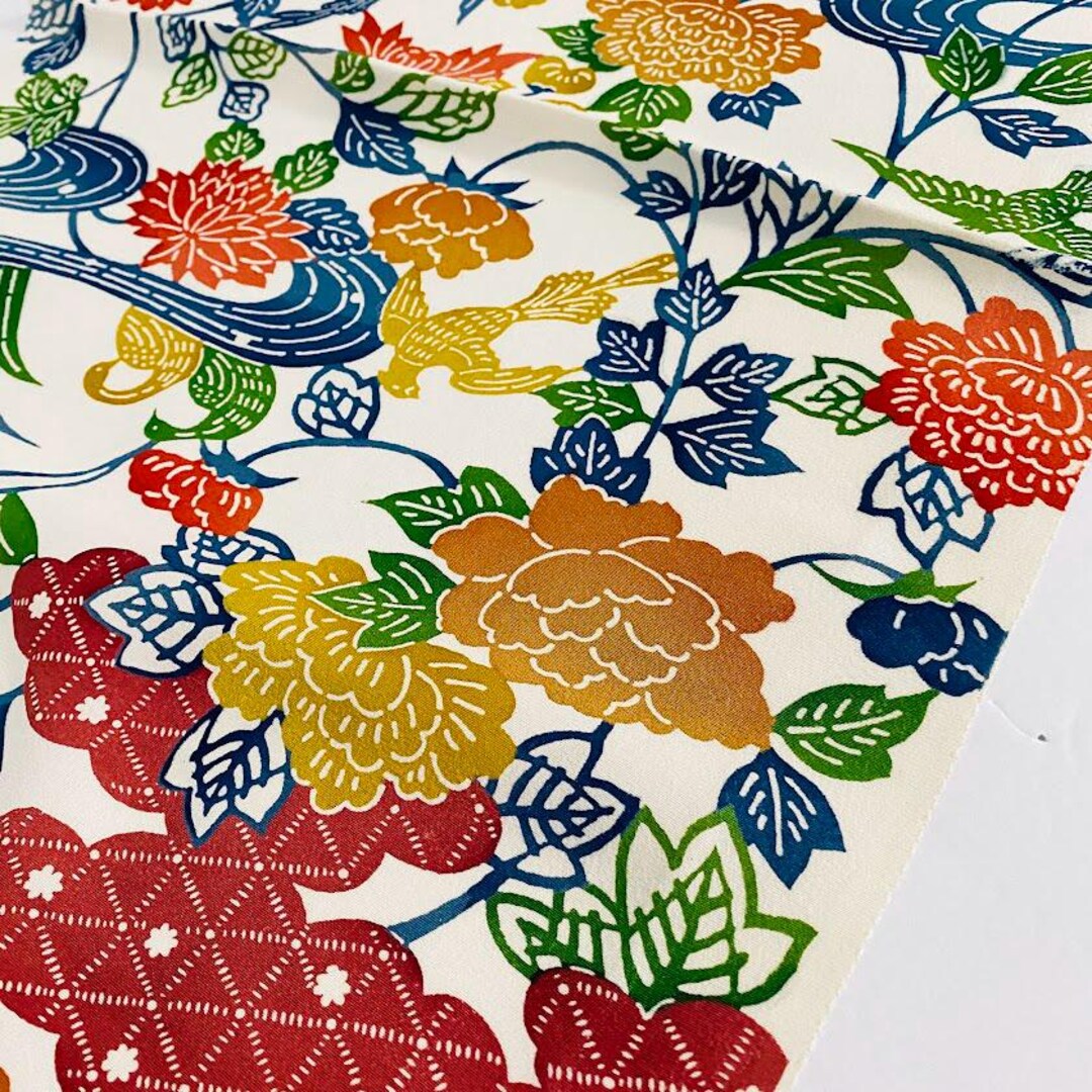 Mythology Vintage Silk Japanese Kimono Fabric Panel Traditional ...