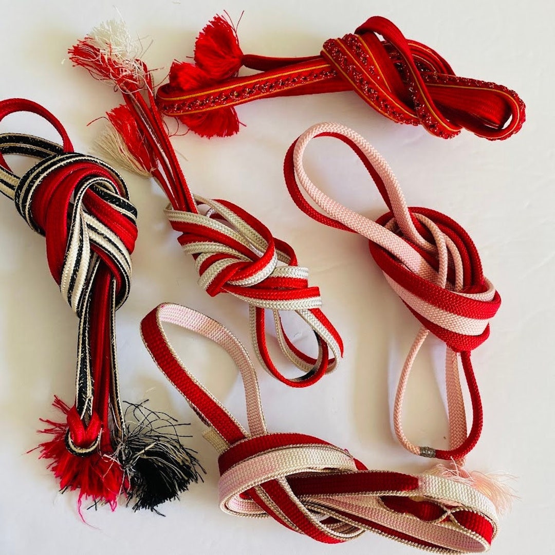 Bundle 19 Red Obijime Japanese Obijime Belt Kimono - Etsy