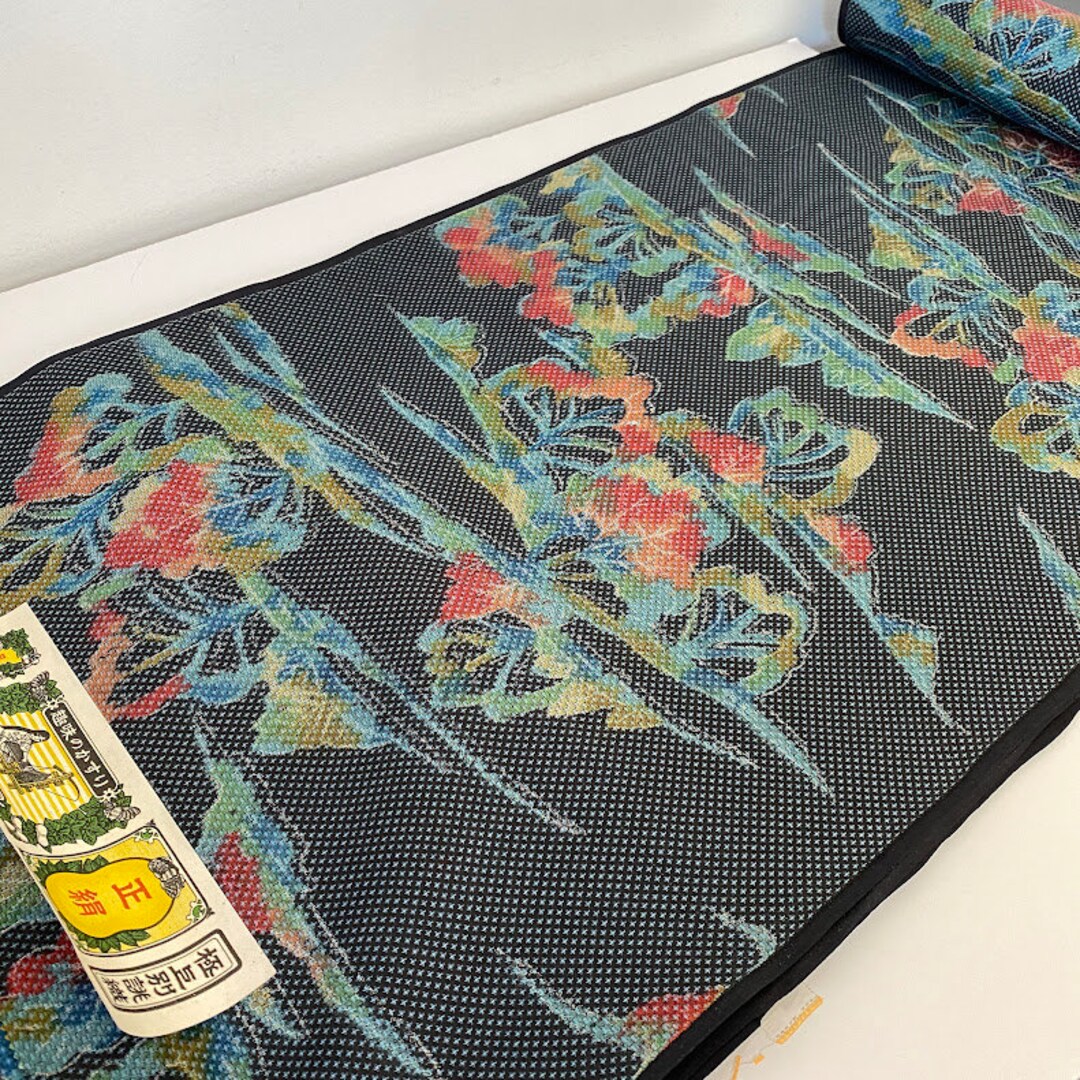 Blue Oasis Tsumugi Silk WHOLE Bolt Unused Japanese Kimono Fabric ...