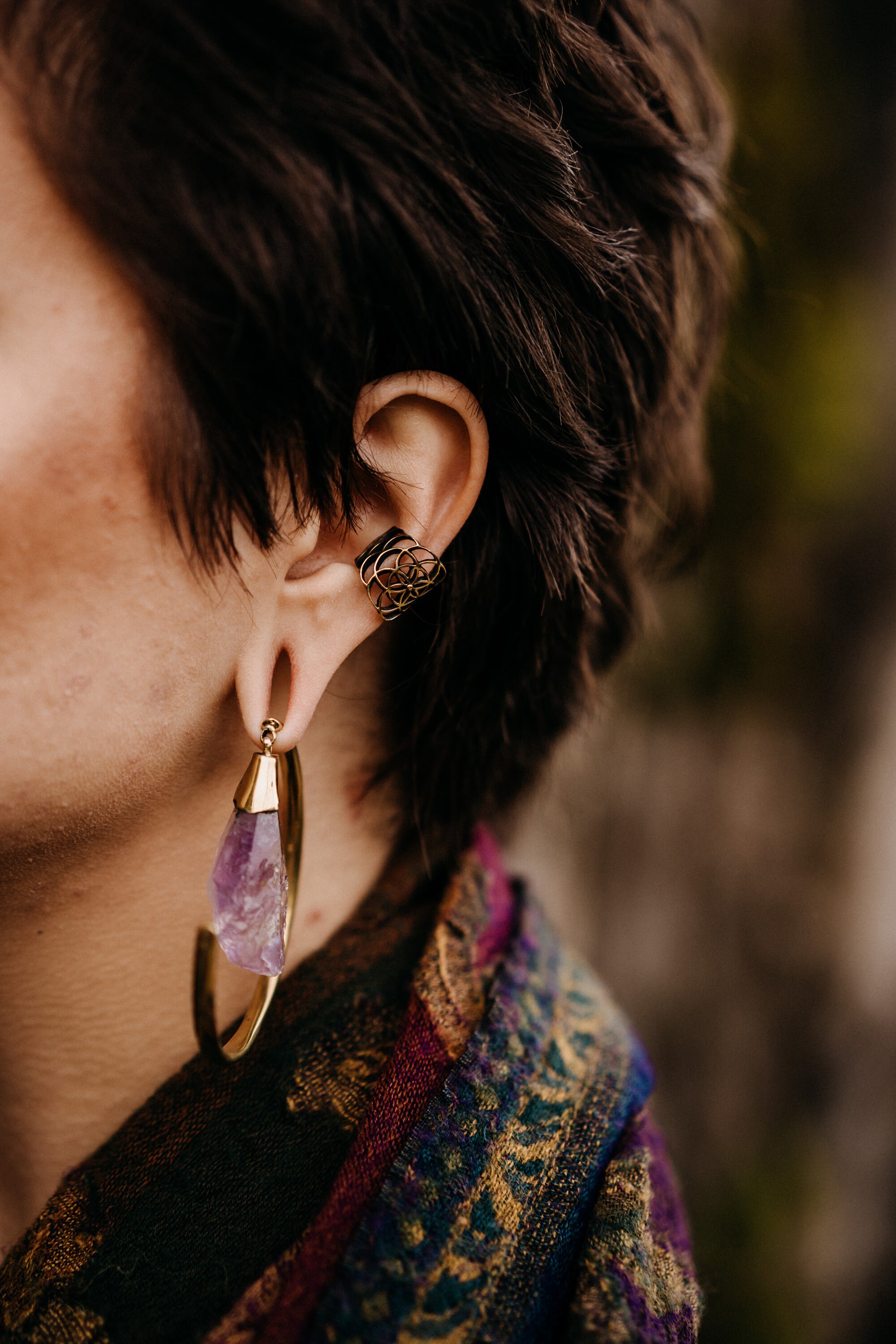 Ear Cuff Ear Clamp Gold Filigree Fake Earring Boho Vintage - Etsy