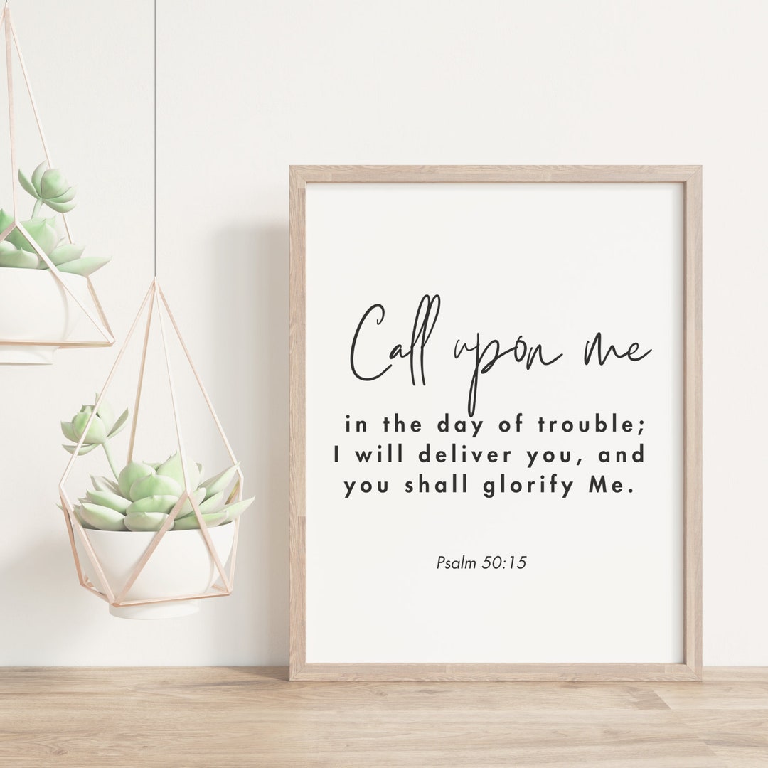 Call Upon Me, Bible Verse Printable, Home Décor, Scripture Wall Art ...