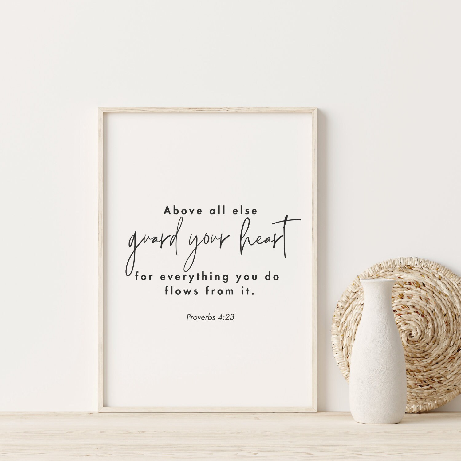 Above All Else Guard Your, Bible Verse Printable, Home Décor, Scripture ...