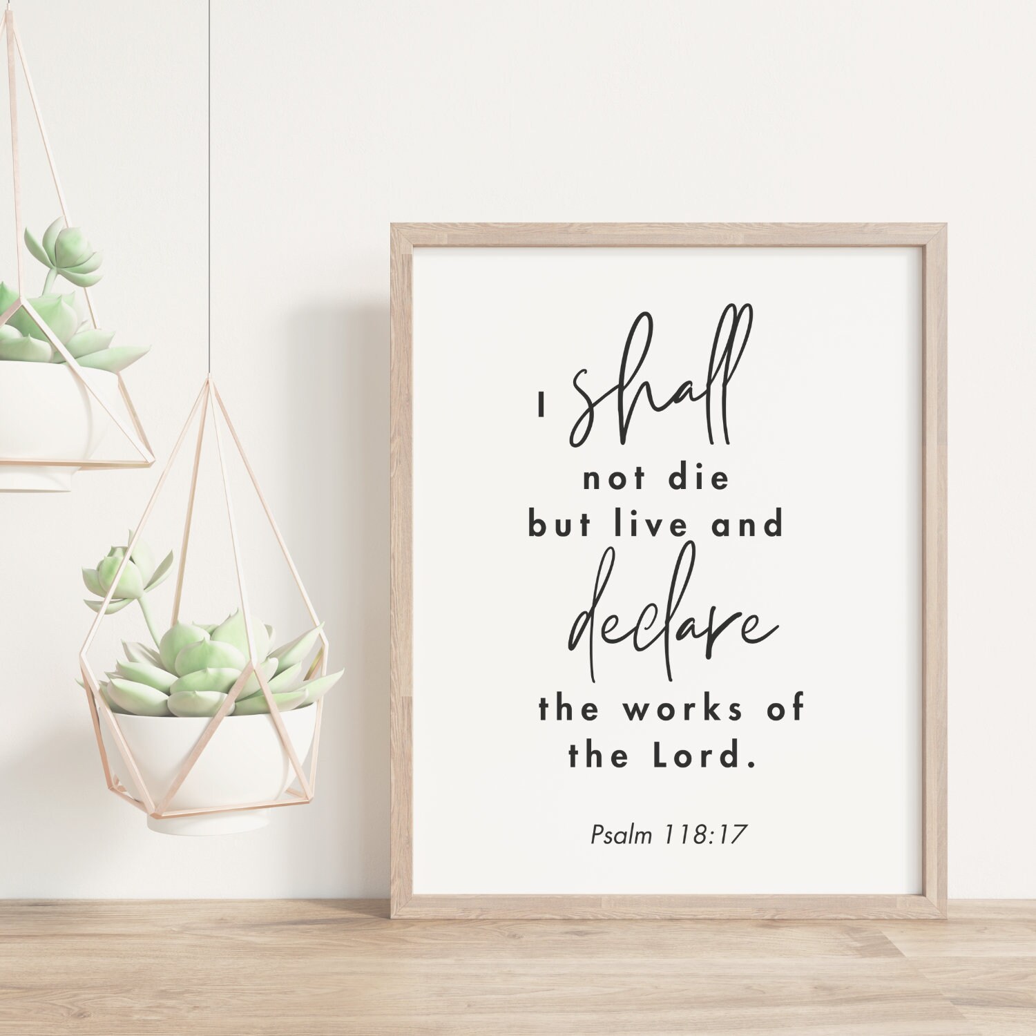 I Shall Not Die, Bible Verse Printable, Home Décor, Scripture Wall Art ...