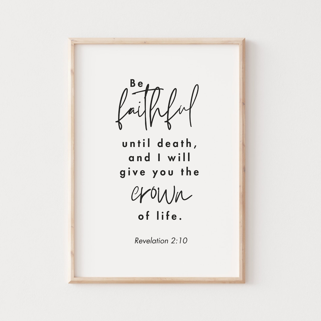 Be Faithful, Bible Verse Printable, Home Décor, Scripture Wall Art ...