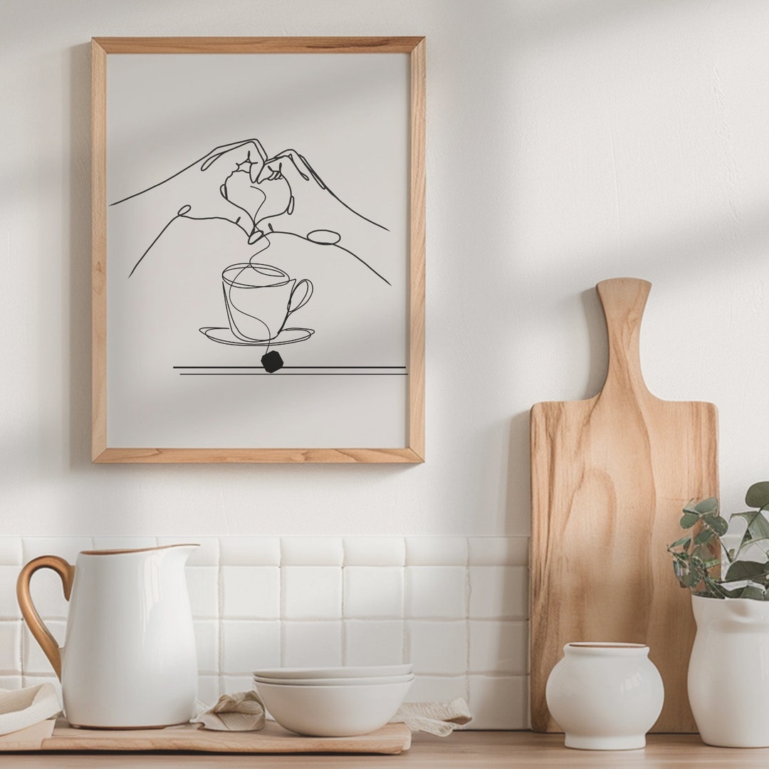 Adore Tea Wall Décor, Kitchen Printable Wall Art, Dining Area Prints ...