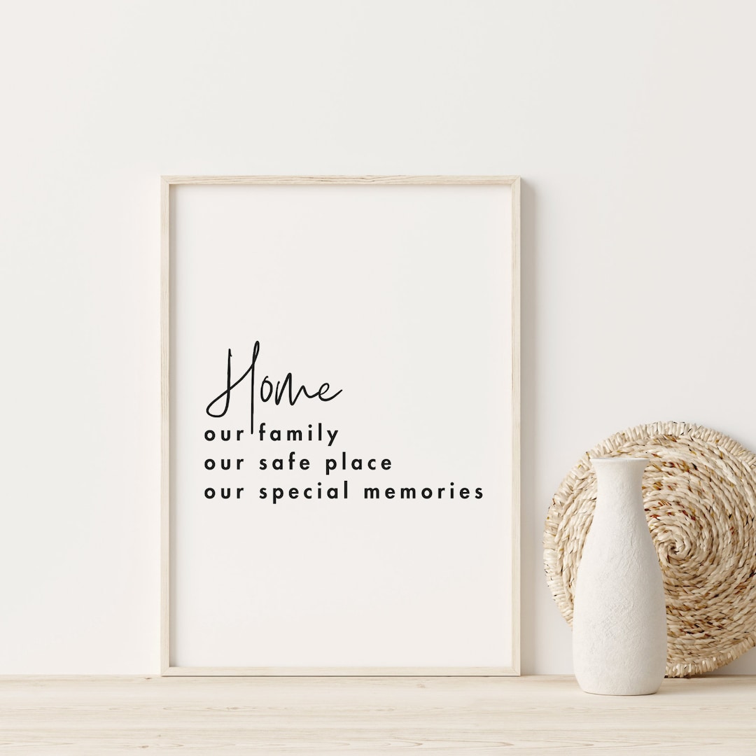 Home Our Family Home Décor Printable, Living Room Wall Art, Home ...
