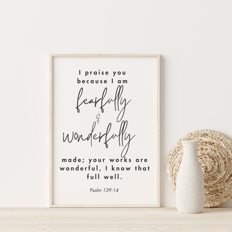 I Praise You, Bible Verse Printable, Home Décor, Scripture Wall Art ...