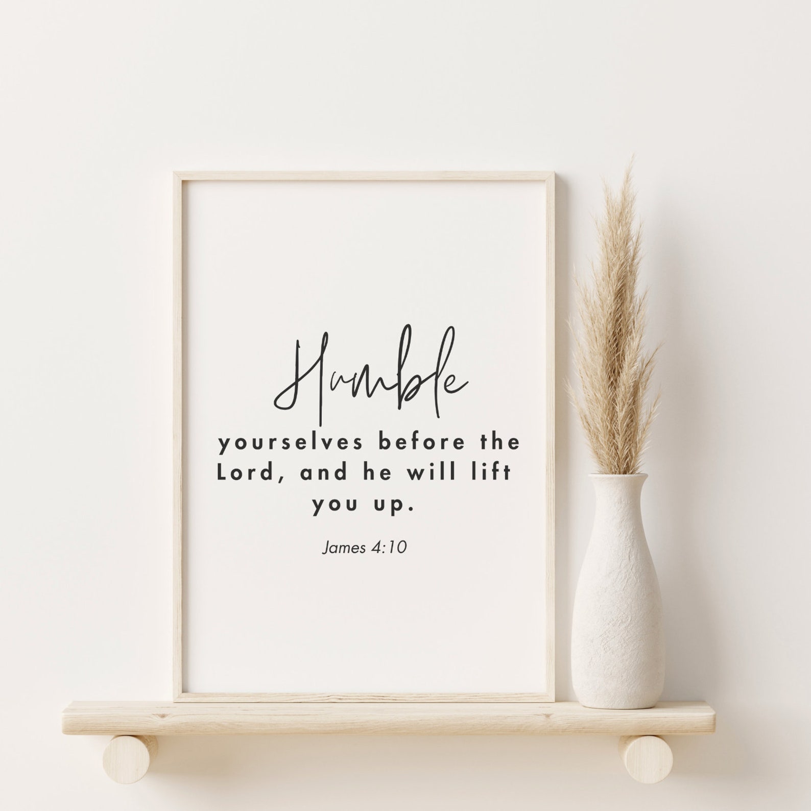 Humble Yourselves, Bible Verse Printable, Home Décor, Scripture Wall ...