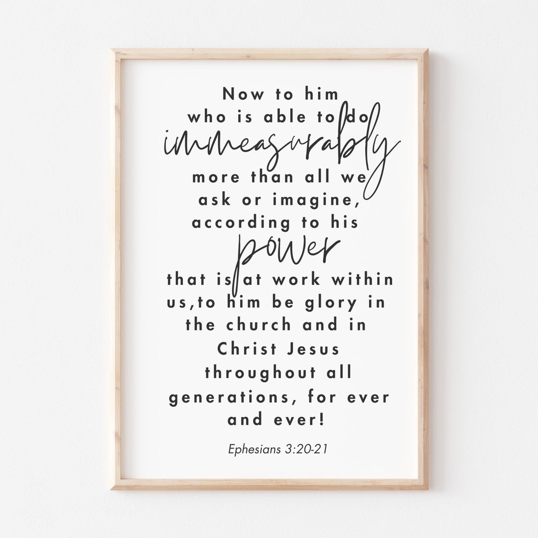 Now to Him Who is Able, Bible Verse Printable, Home Décor, Scripture ...