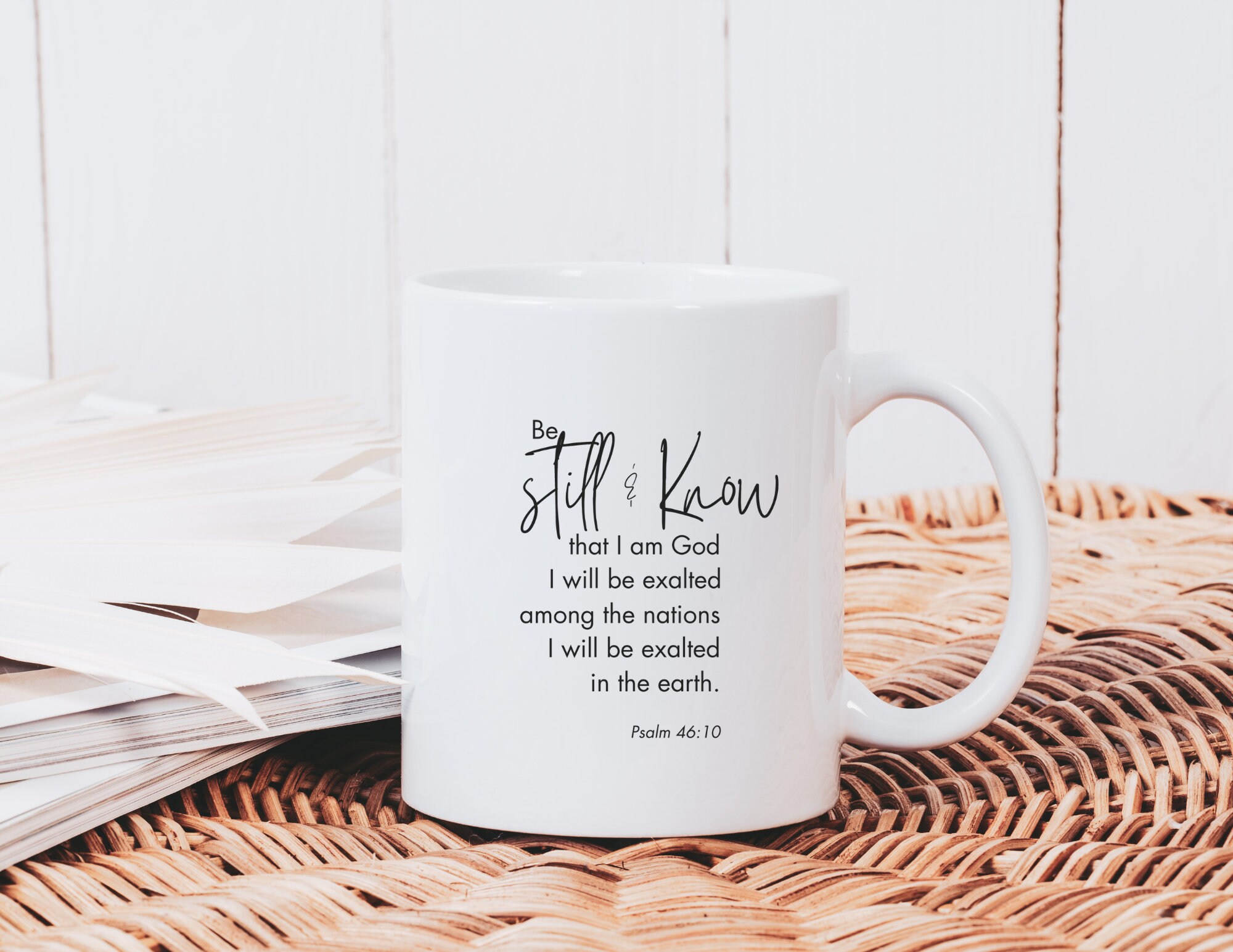 Be Still and Know, Bible Verse Coffee Mug, Religious Gift, Scripture ...