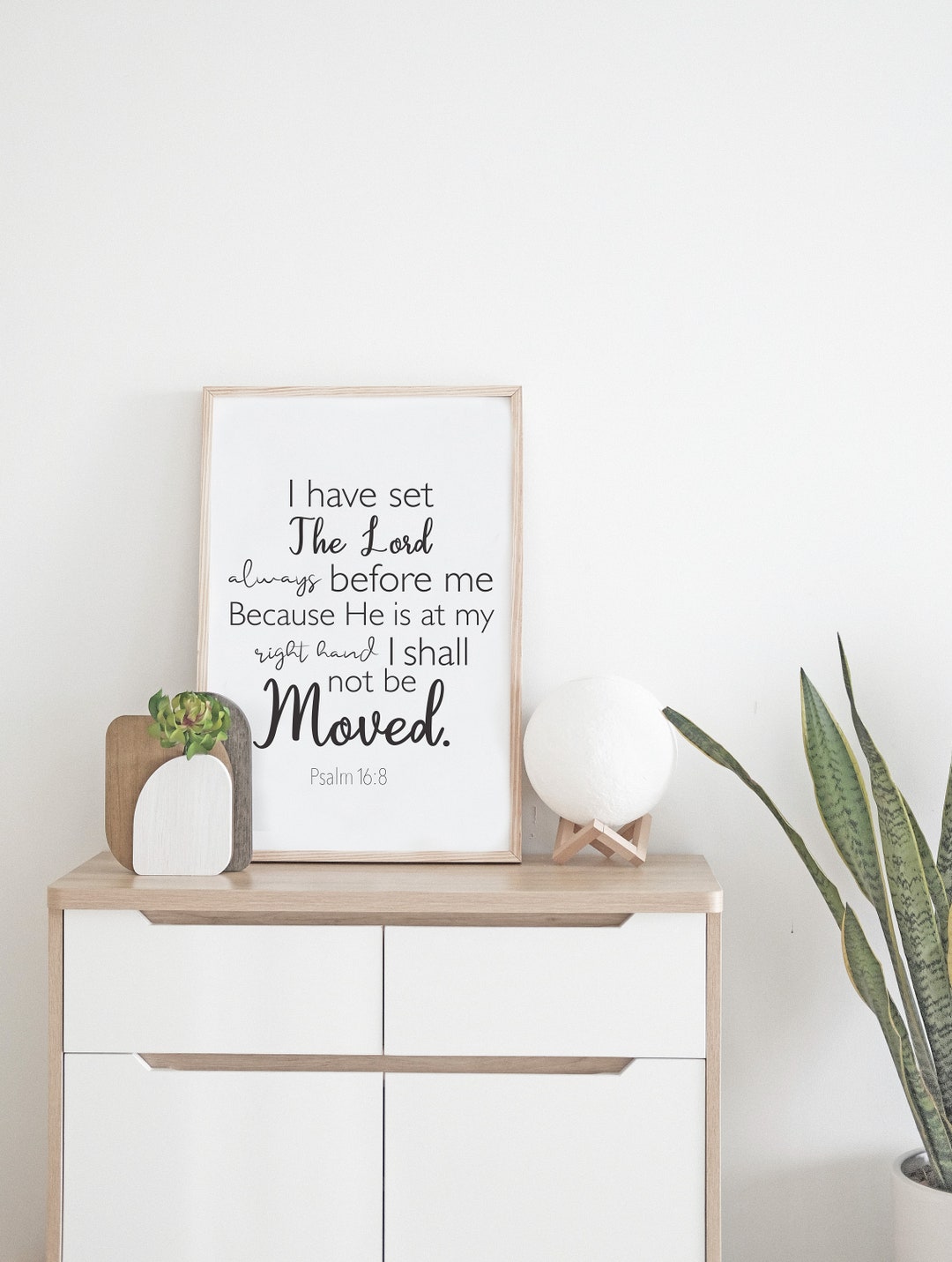 I Have Set the Lord, Bible Verse Printable, Home Décor, Scripture Wall ...