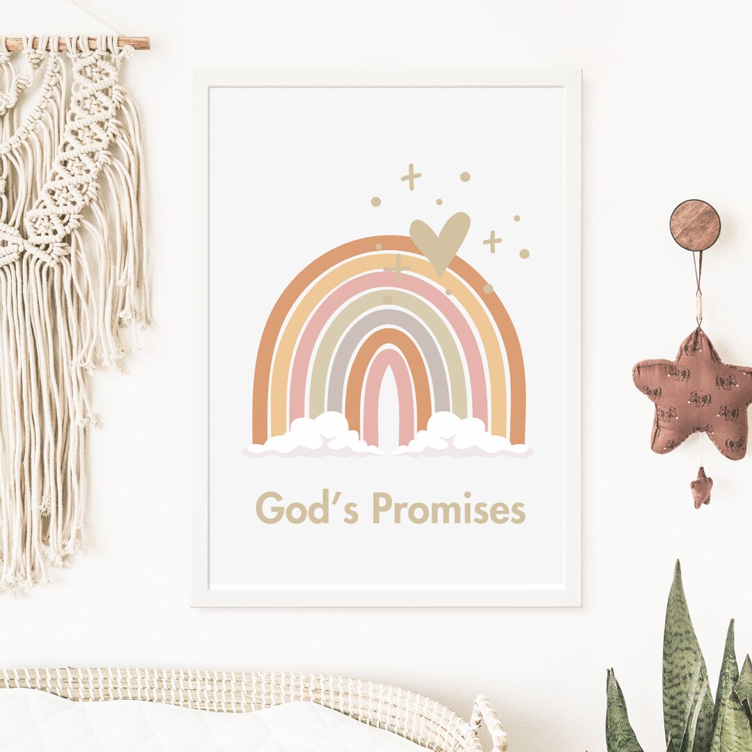 God's Promises Nursery Printable, Baby Room Print, Printable for Kids ...