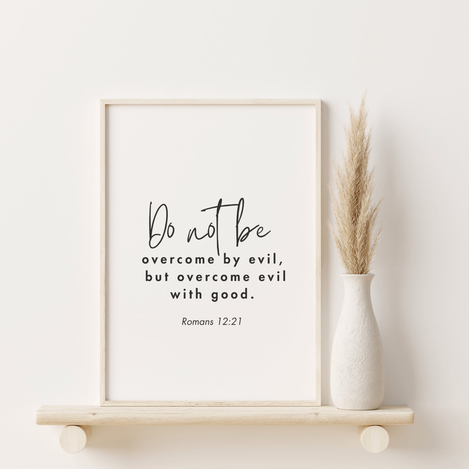 Do Not Be Overcome by Evil, Bible Verse Printable, Home Décor ...