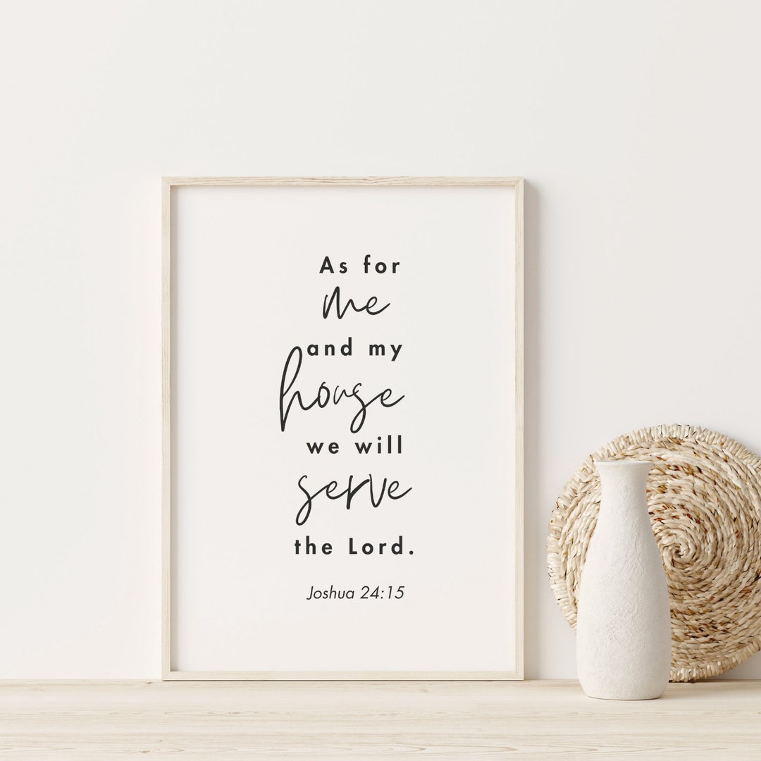 As for Me and My House, Bible Verse Printable, Home Décor, Scripture ...