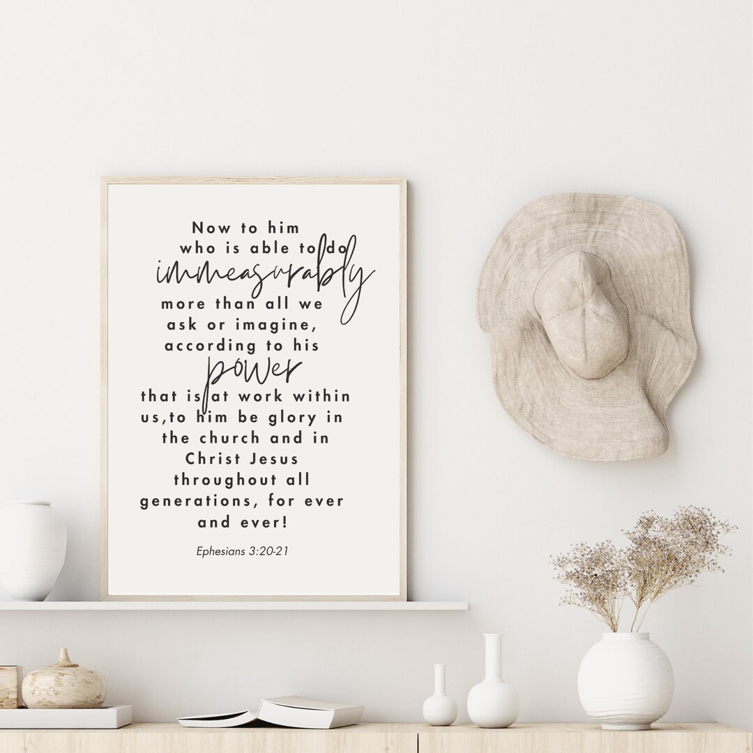 Now to Him Who is Able, Bible Verse Printable, Home Décor, Scripture ...