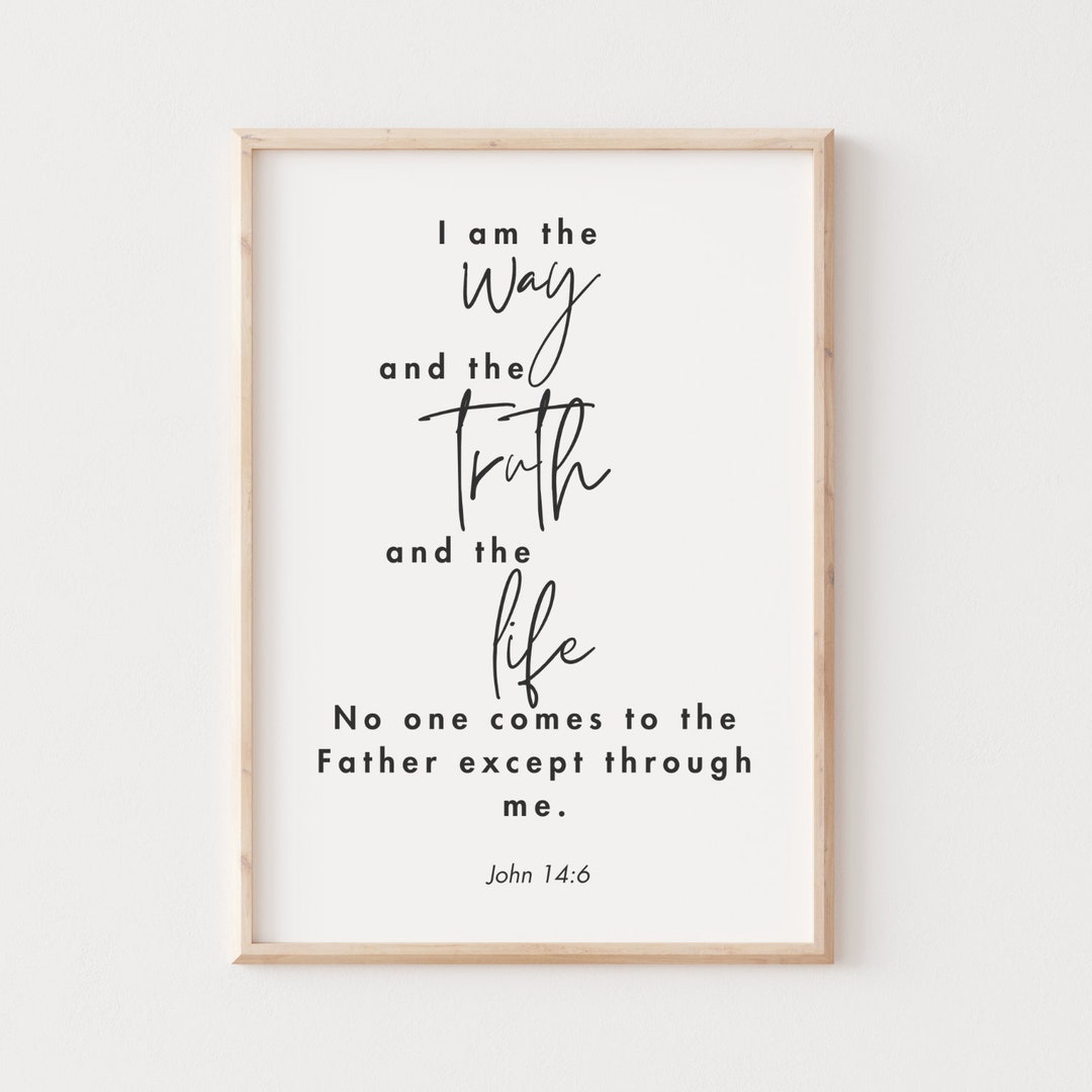 I Am the Way, Bible Verse Printable, Home Décor, Scripture Wall Art ...