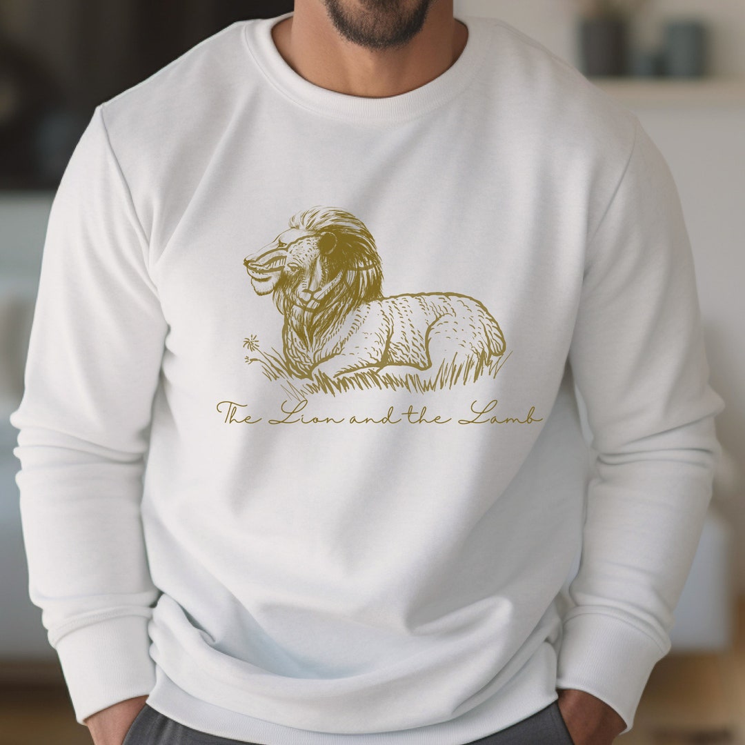 The Lion and the Lamb Faith-based Sweatshirt, Encouraging Gift Idea ...