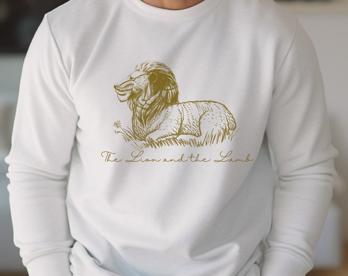 The Lion and the Lamb Faith-based Sweatshirt, Encouraging Gift Idea ...