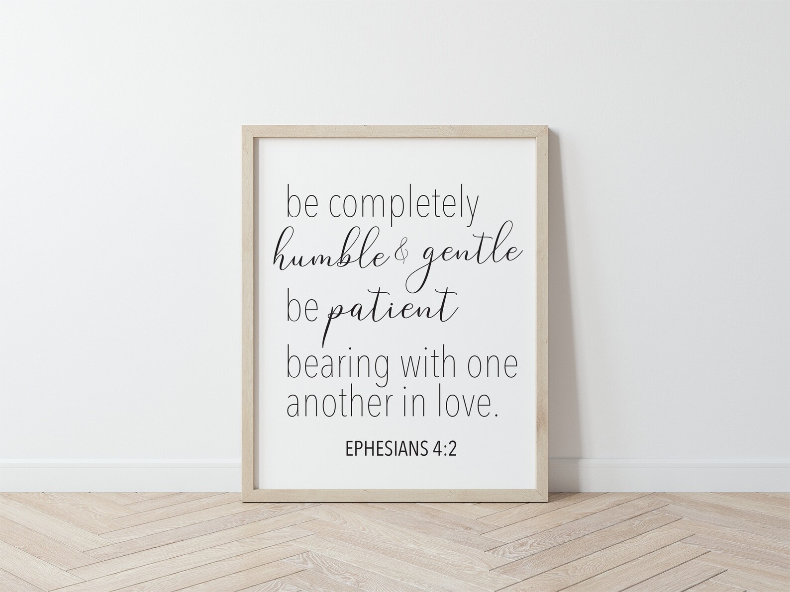 Be Completely Humble, Bible Verse Printable, Home Décor, Scripture Wall ...