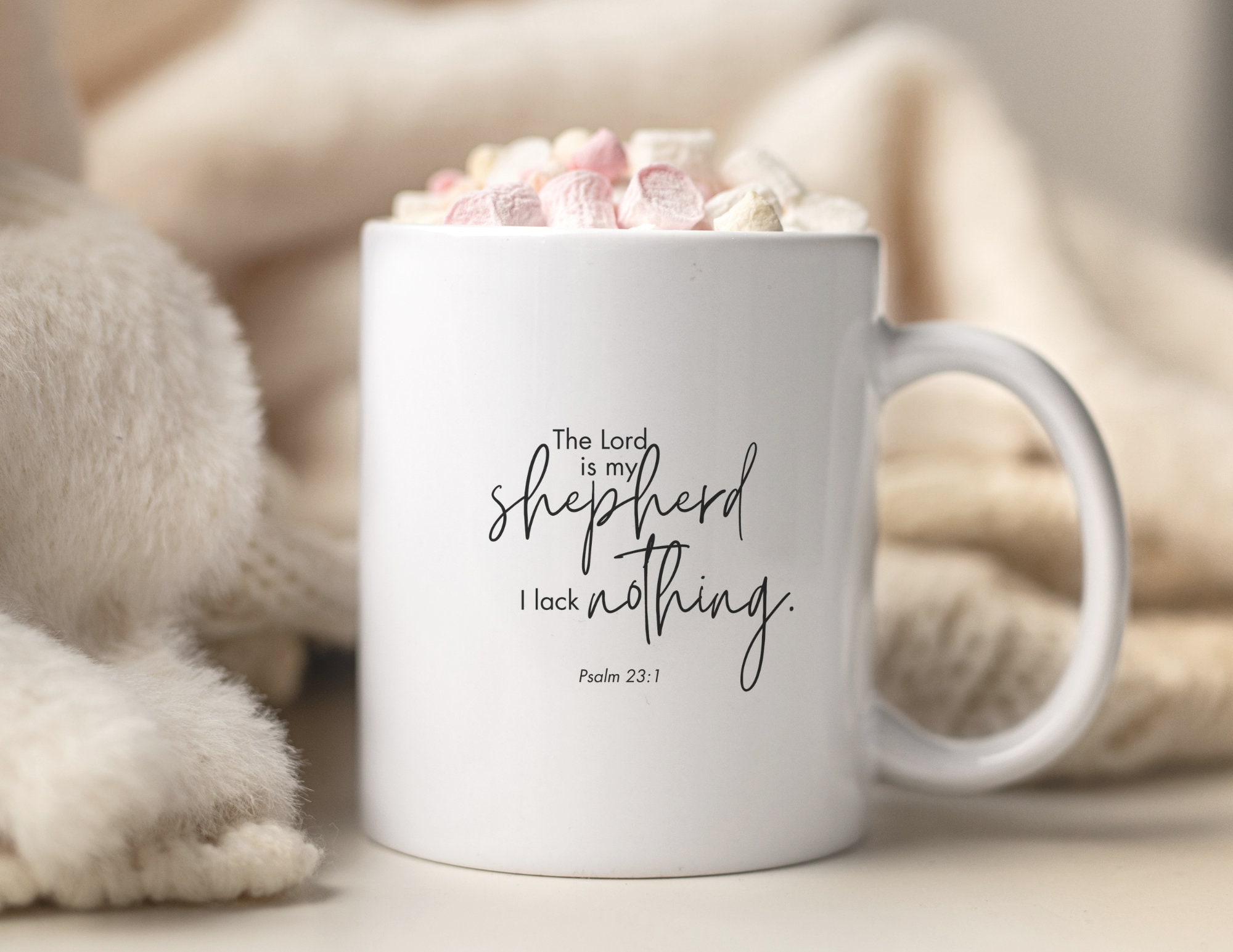 The Lord is My Shepherd, Bible Verse Coffee Mug, Religious Gift ...