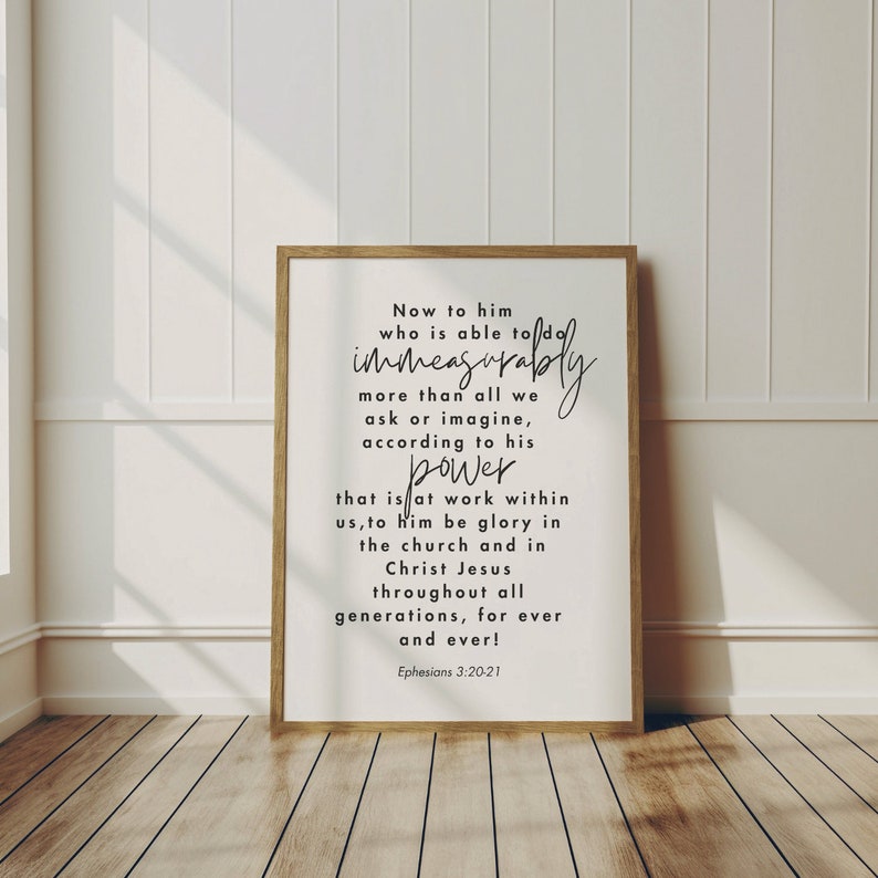 Now to Him Who is Able, Bible Verse Printable, Home Décor, Scripture ...