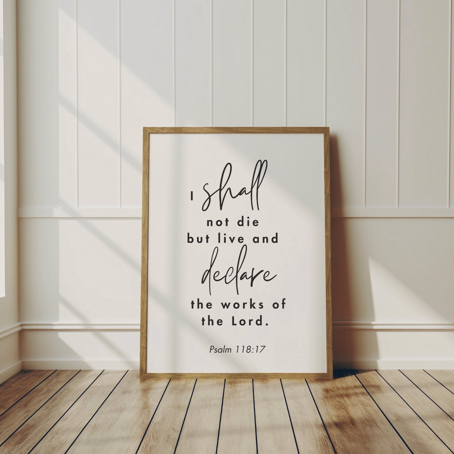 I Shall Not Die, Bible Verse Printable, Home Décor, Scripture Wall Art ...