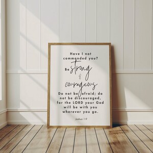 Have I Not Commanded You, Bible Verse Printable, Home Décor, Scripture ...