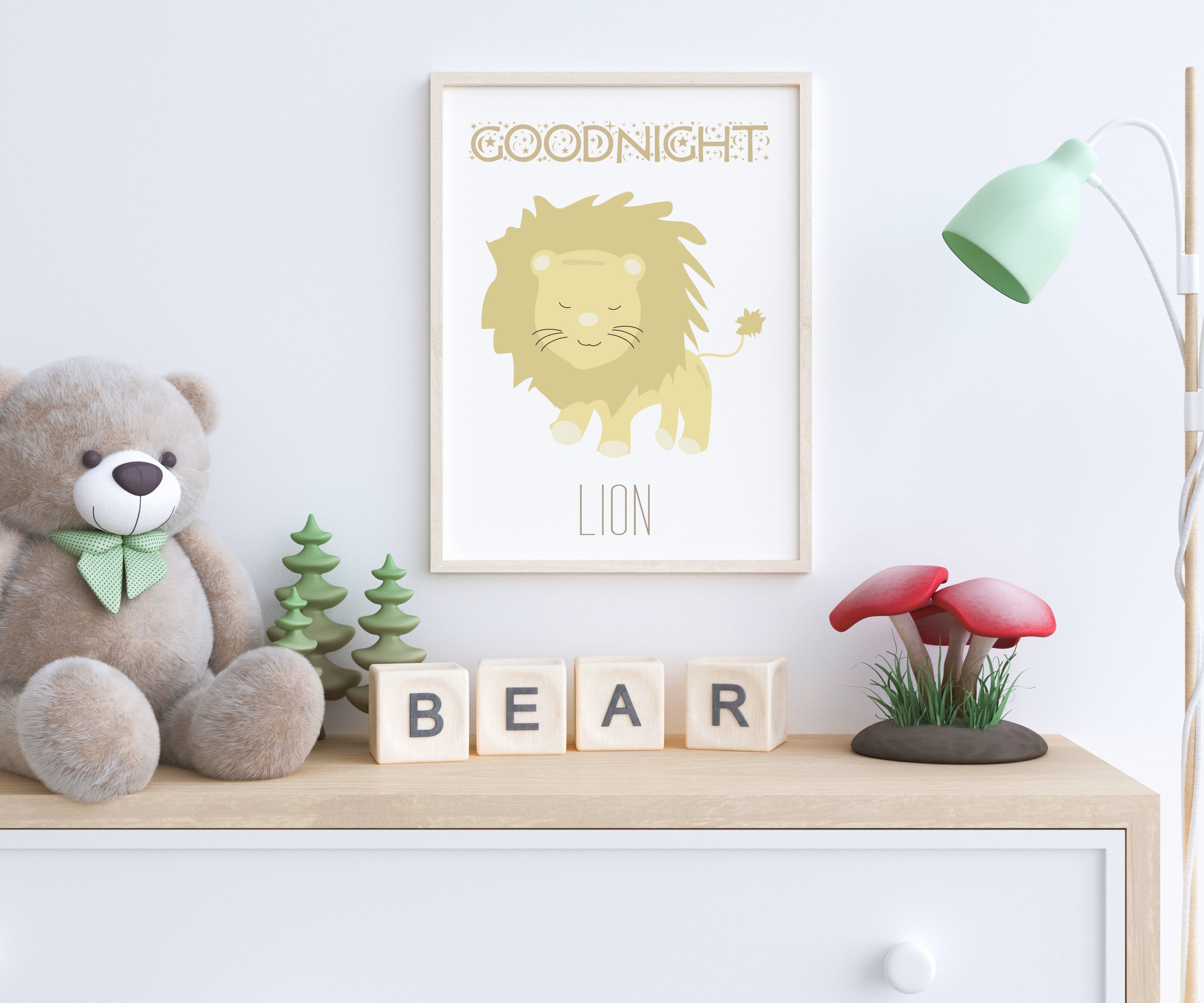 Goodnight Lion Nursery Wall Décor Nursery Décor Nursery Wall Art ...