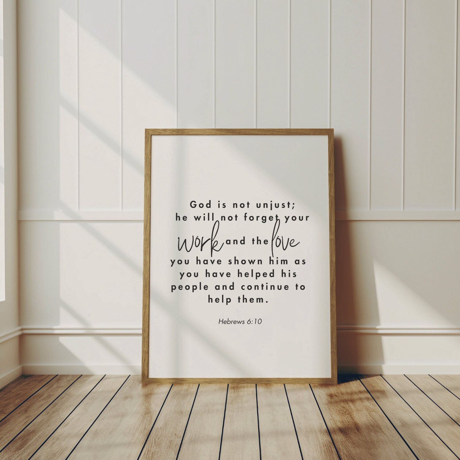 God is Not Unjust, Bible Verse Printable, Home Décor, Scripture Wall ...