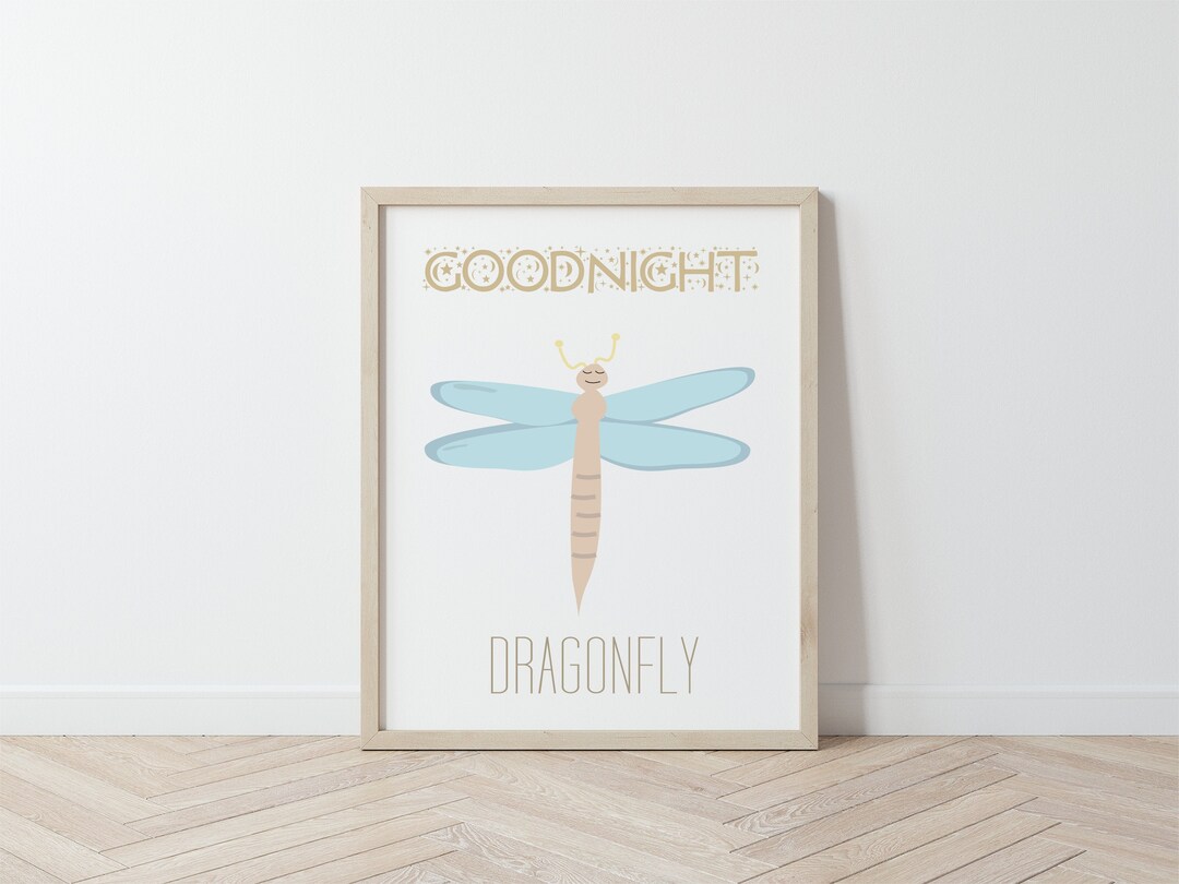 Goodnight Dragonfly Nursery Wall Décor Nursery Décor - Etsy