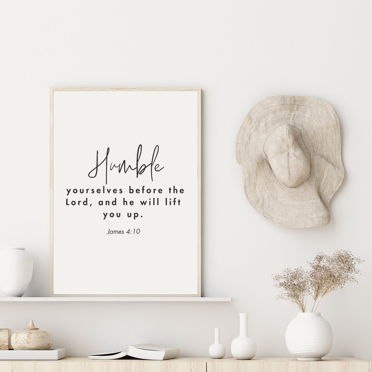 Humble Yourselves, Bible Verse Printable, Home Décor, Scripture Wall ...