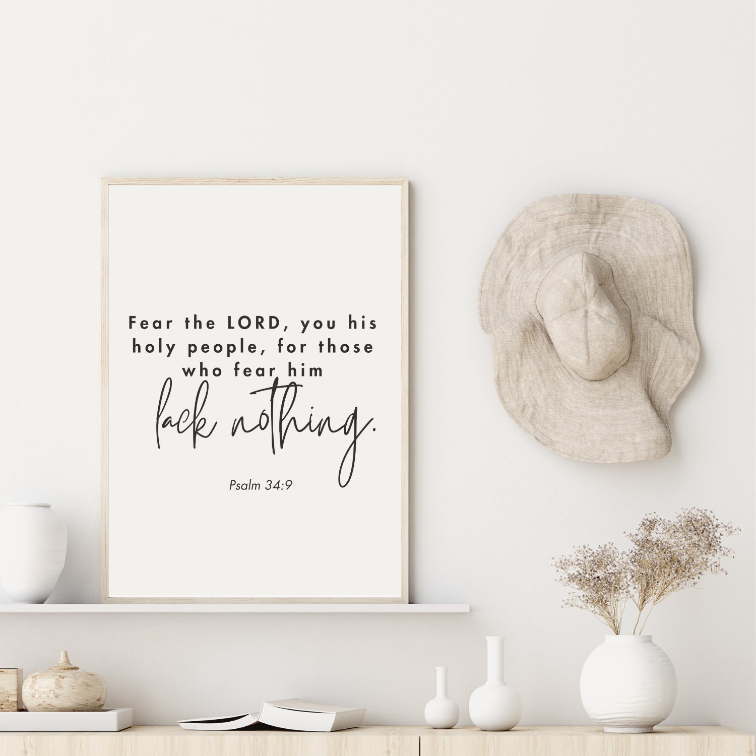 Fear the Lord, Bible Verse Printable, Home Décor, Scripture Wall Art ...