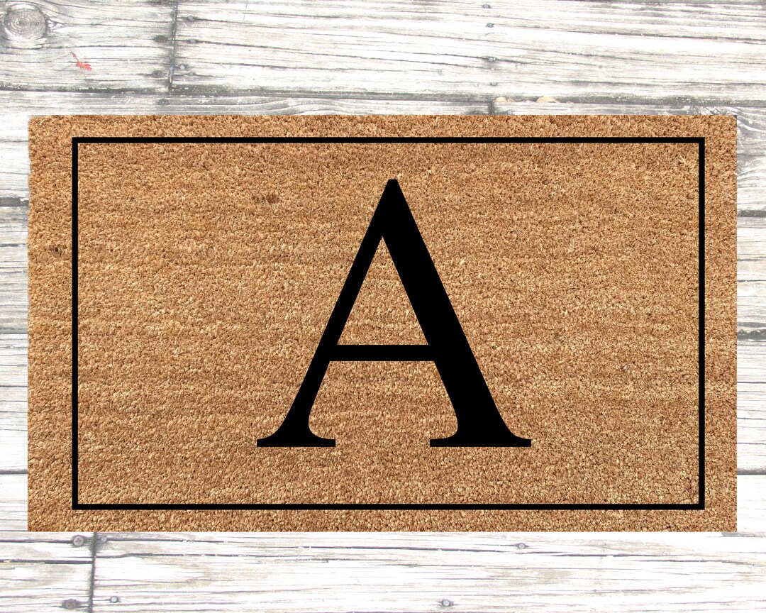 Simple Monogram Door Mat, Custom Door Mat, Wedding Gift, Closing Gift ...