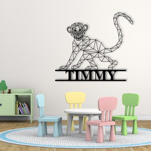 Personalized Metal Monkey Sign, Custom Monkey Sign, Kids Room Art ...
