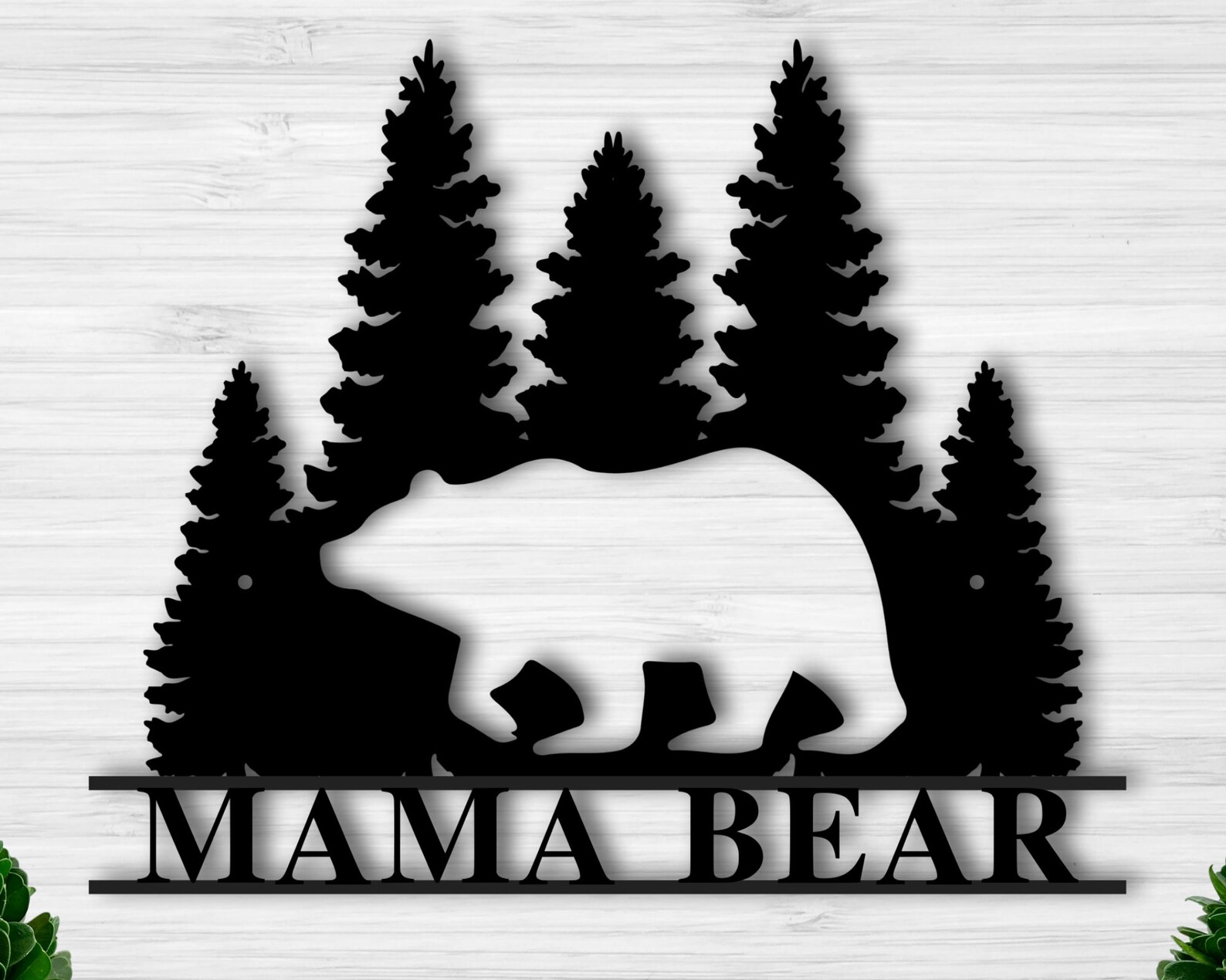 Mama Bear Metal Wall Sign / Mama Bear Wall Art / Mama Bear - Etsy