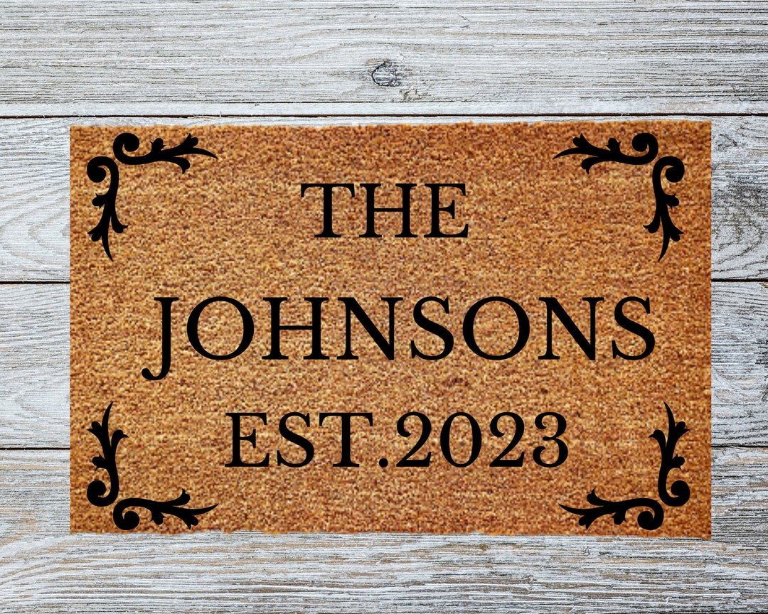 Personalized Coir Doormat, Personalized Name Doormat, Coir Entryway Mat ...